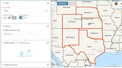 Create Geographic Shapes with the Shape Editor