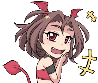 Devil Girl Laughing Sticker by Jin for iOS & Android | GIPHY