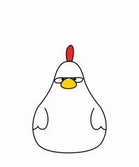 Scared Chicken Animated Gif