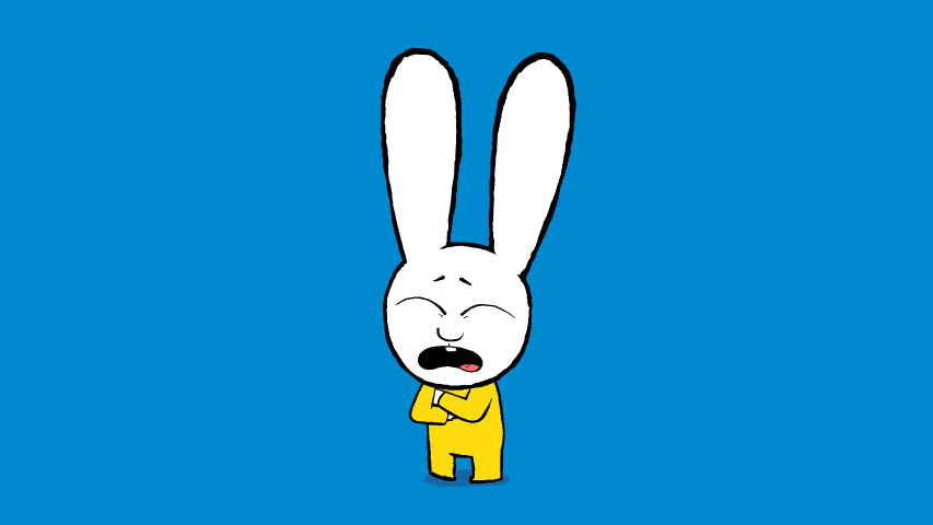 Bunny Reaction GIF by Simon Super Rabbit - Find & Share on GIPHY