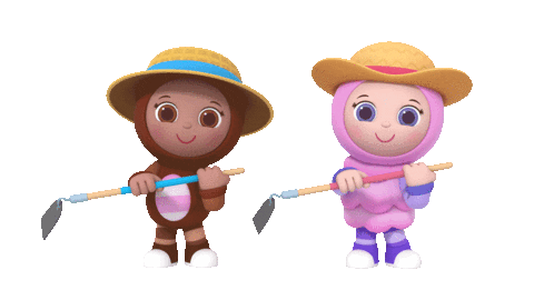 Digging Teddy Bear Sticker by Mother Goose Club for iOS & Android | GIPHY