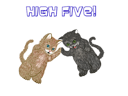 Cats High Fiving Stickers - Find & Share on GIPHY