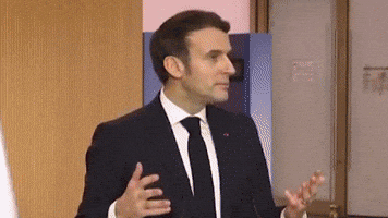 Emmanuel Macron Wink GIF by franceinfo