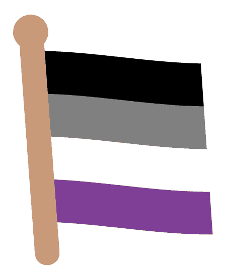 Asexual Flag Sticker By Erstwilder