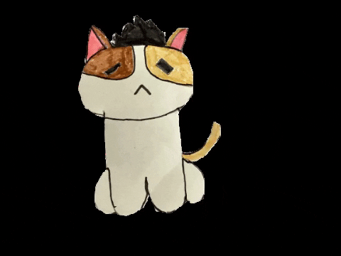 Pop Cat GIF by Kunstkwartier - Find & Share on GIPHY