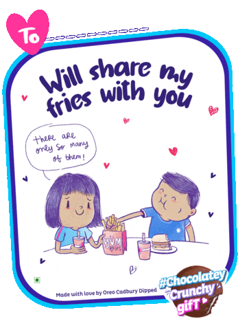 French Fry Love Sticker by oreoindia for iOS & Android | GIPHY