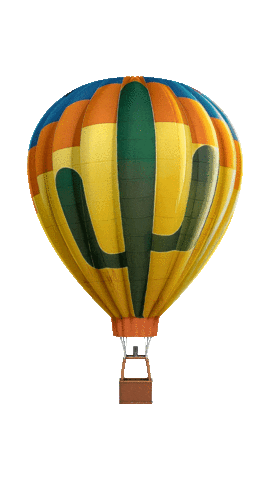 Flying Hot Air Balloon Sticker by Hot Air Expeditions for iOS & Android ...