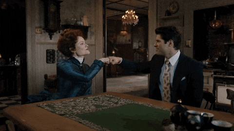 Rebecca Wisocky Fist Bump GIF by CBS - Find & Share on GIPHY