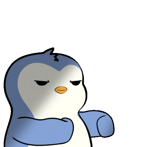 pudgypenguins giphyupload fight punch penguin Sticker