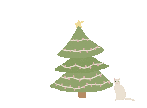 Cat And Christmas Tree Stickers - Find & Share on GIPHY