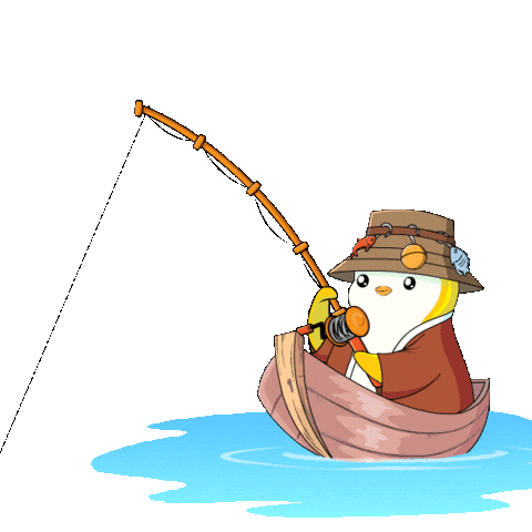 Gone Fishing Fish Sticker by Pudgy Penguins - Find & Share on GIPHY