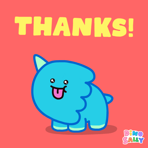 Happy Thank U GIF by DINOSALLY - Find & Share on GIPHY