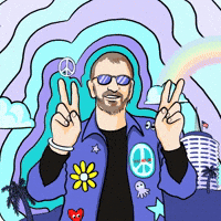 Ringo Starr Peace Sign GIF by Ringo Peace and Love