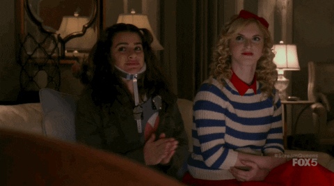 New trending GIF tagged lea michele clapping scream… | Trending Gifs
