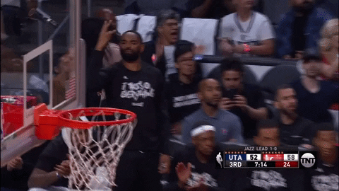 Nba Playoffs Bench Celebration GIF by NBA - Find & Share on GIPHY