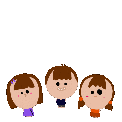 Happy Three Friends Sticker for iOS & Android | GIPHY