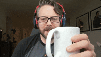 Coffee Cheers GIF by Kinda Funny - Find & Share on GIPHY