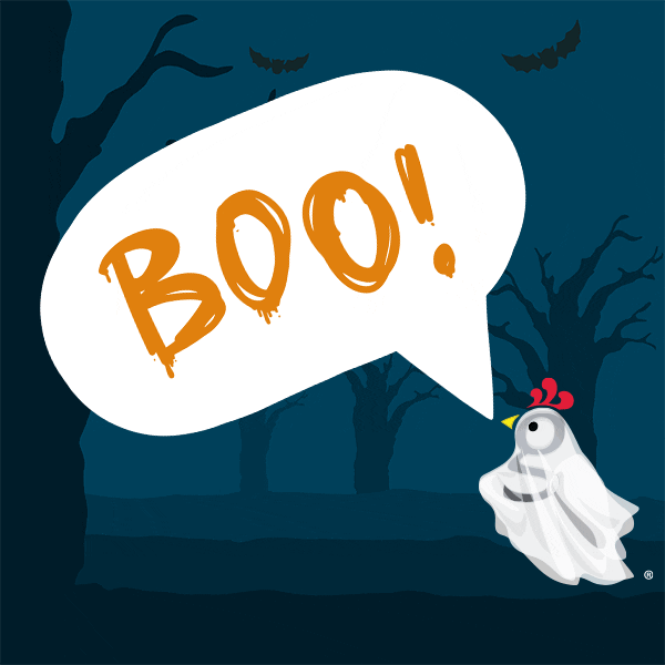 Ghost Boo GIF by Huey Magoo's - Find & Share on GIPHY