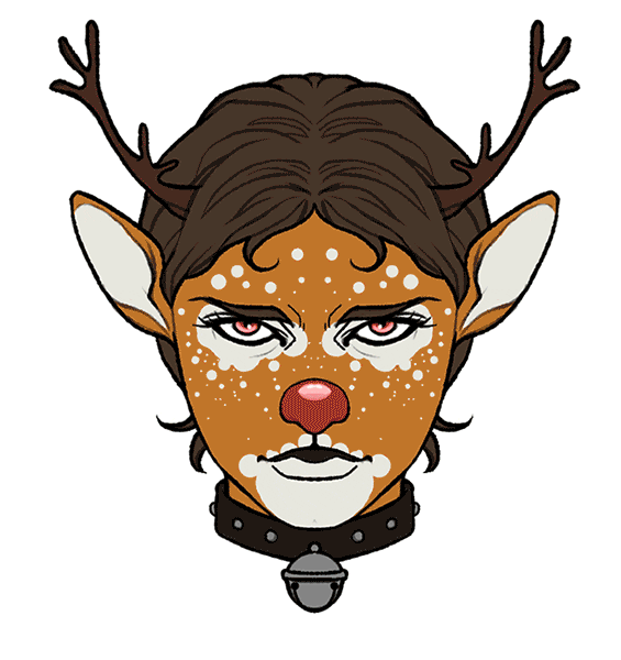 Rudolph The Red-Nosed Reindeer Art Sticker for iOS & Android | GIPHY