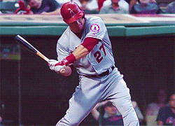 Mike Trout Robbing Home Run Gif